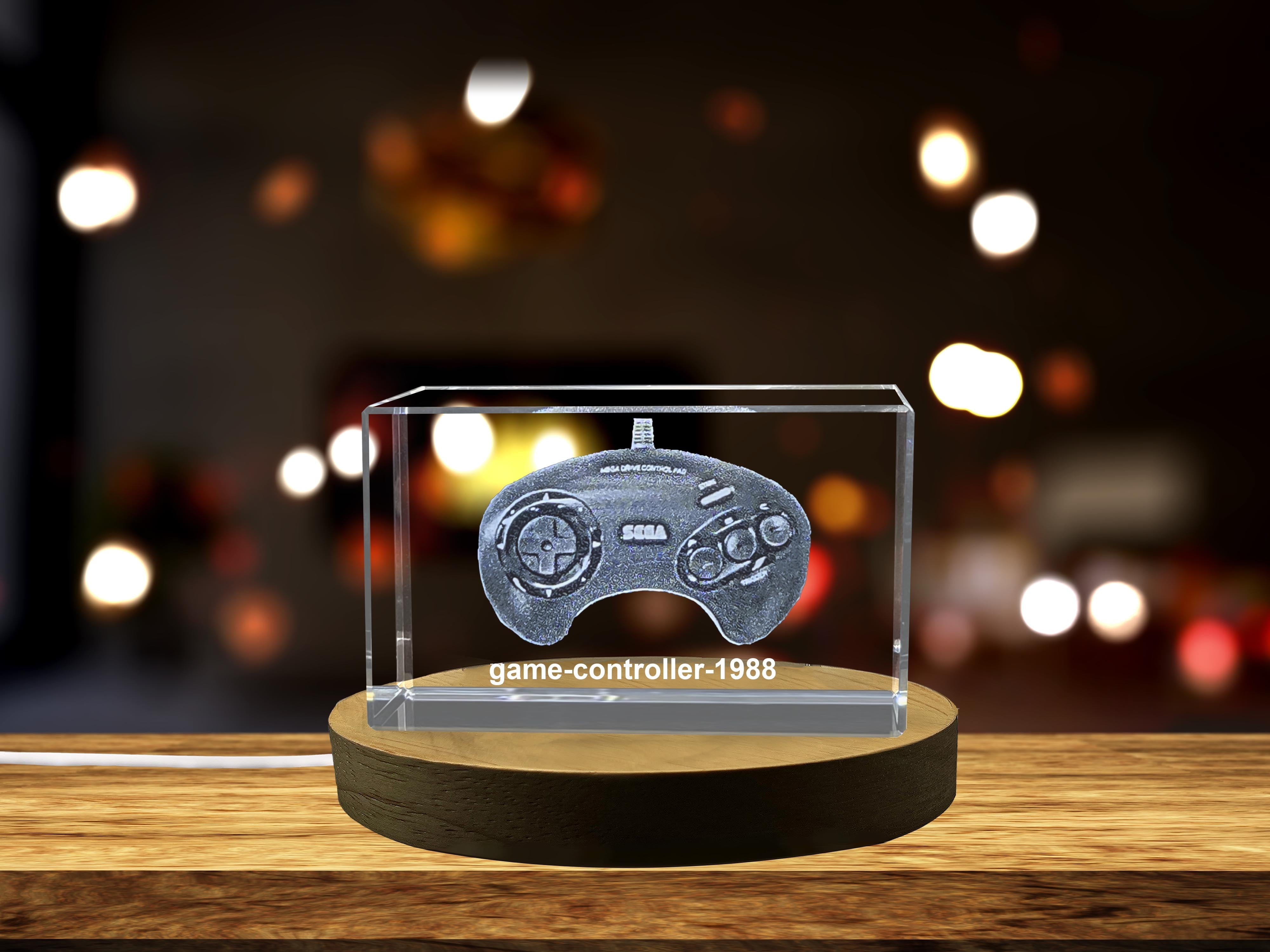 Classic Controller: 3D Engraved Crystal 1988 Gamepad - Walmart.com