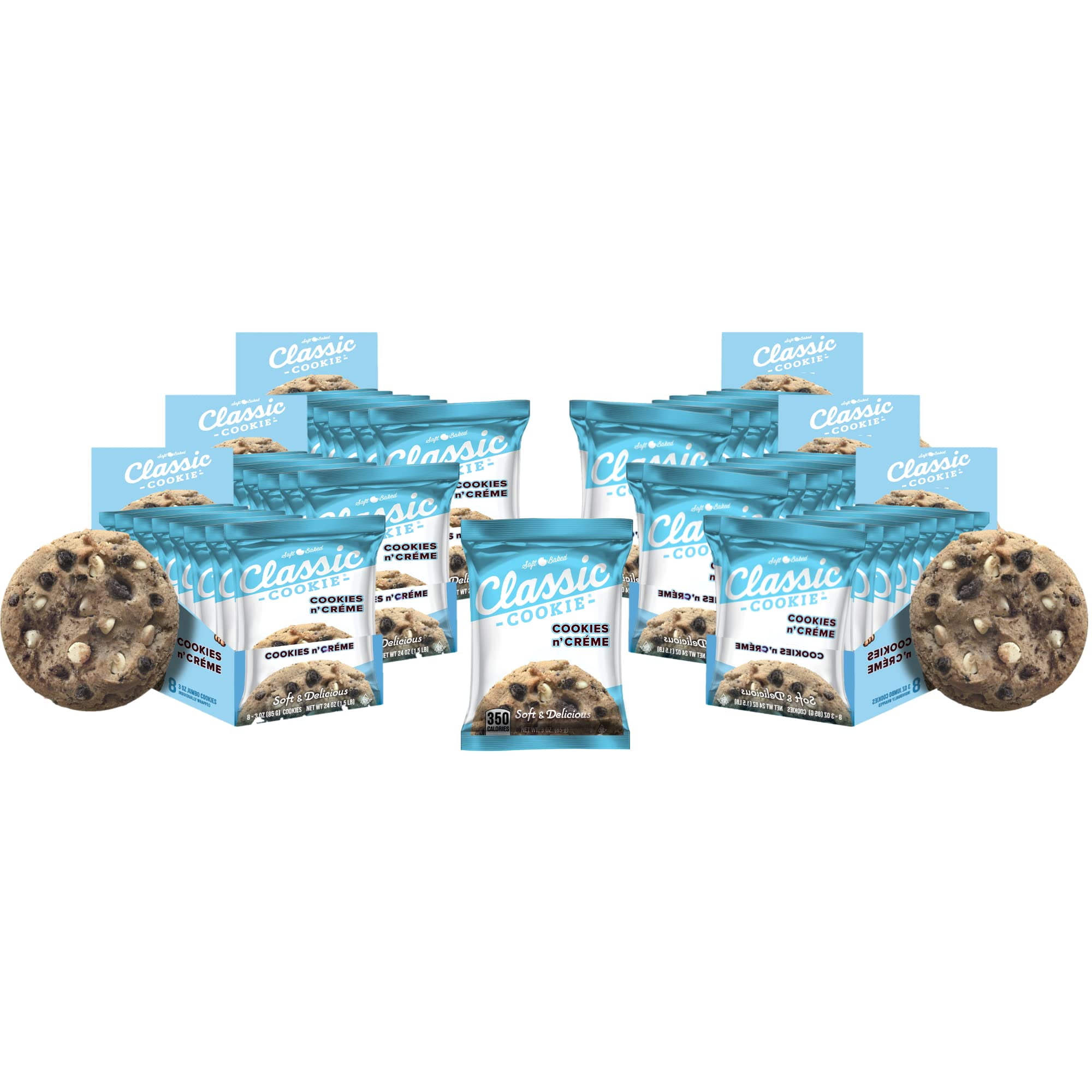 Classic Cookie Soft Baked Cookies, 8 Individually Wrapped Cookies Per ...