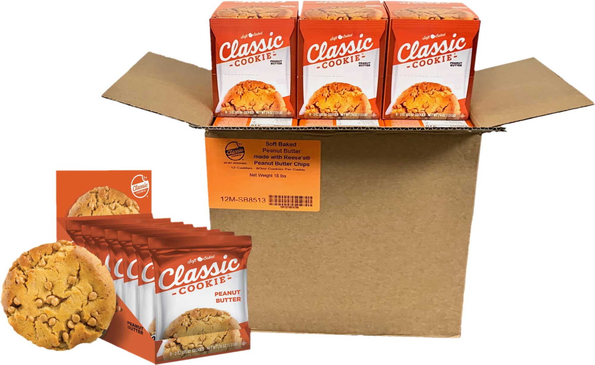 Classic Cookie Soft Baked Cookies, 8 Individually Wrapped Cookies Per ...