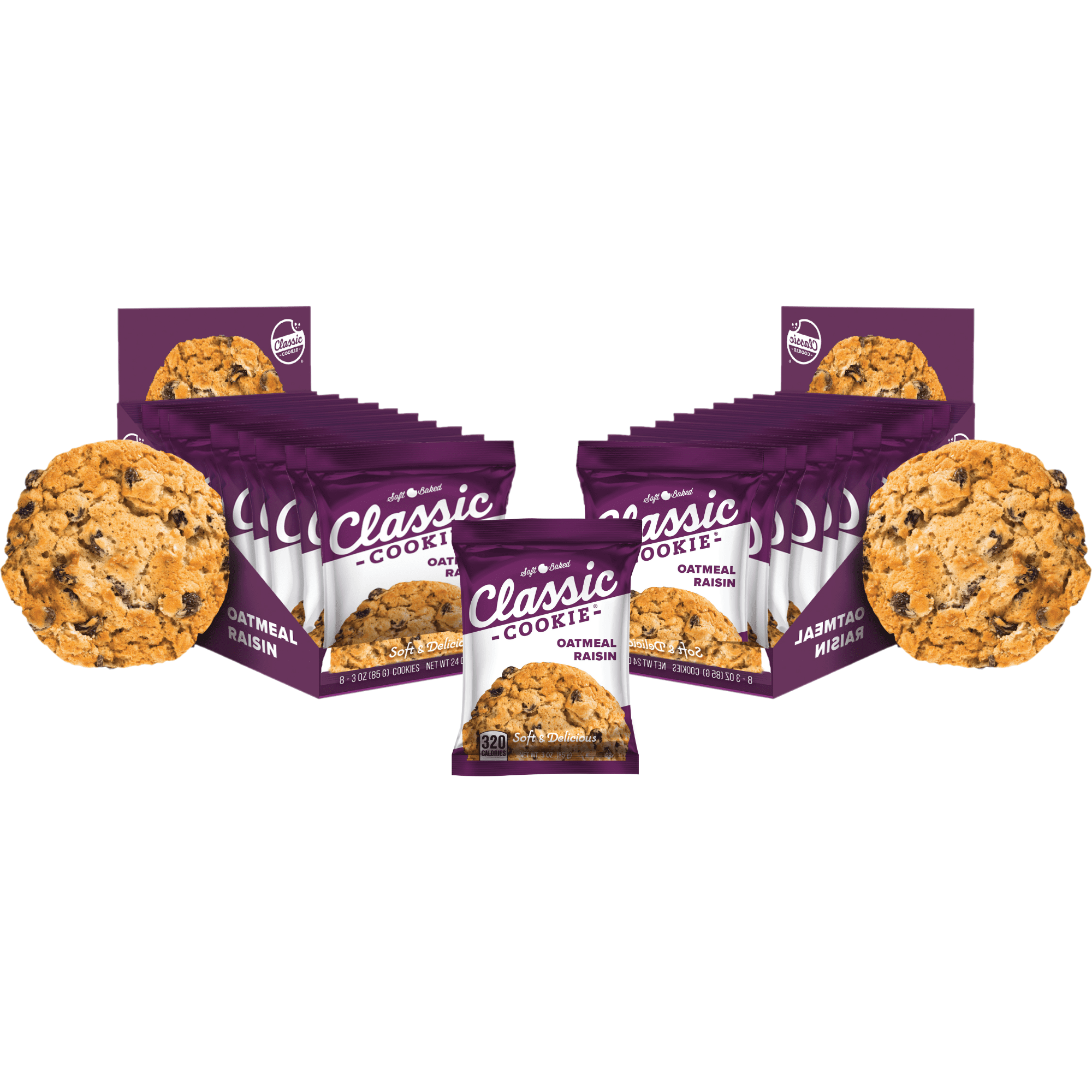 Classic Cookie Soft Baked Oatmeal Raisin Cookies, 2 Boxes, 16 ...