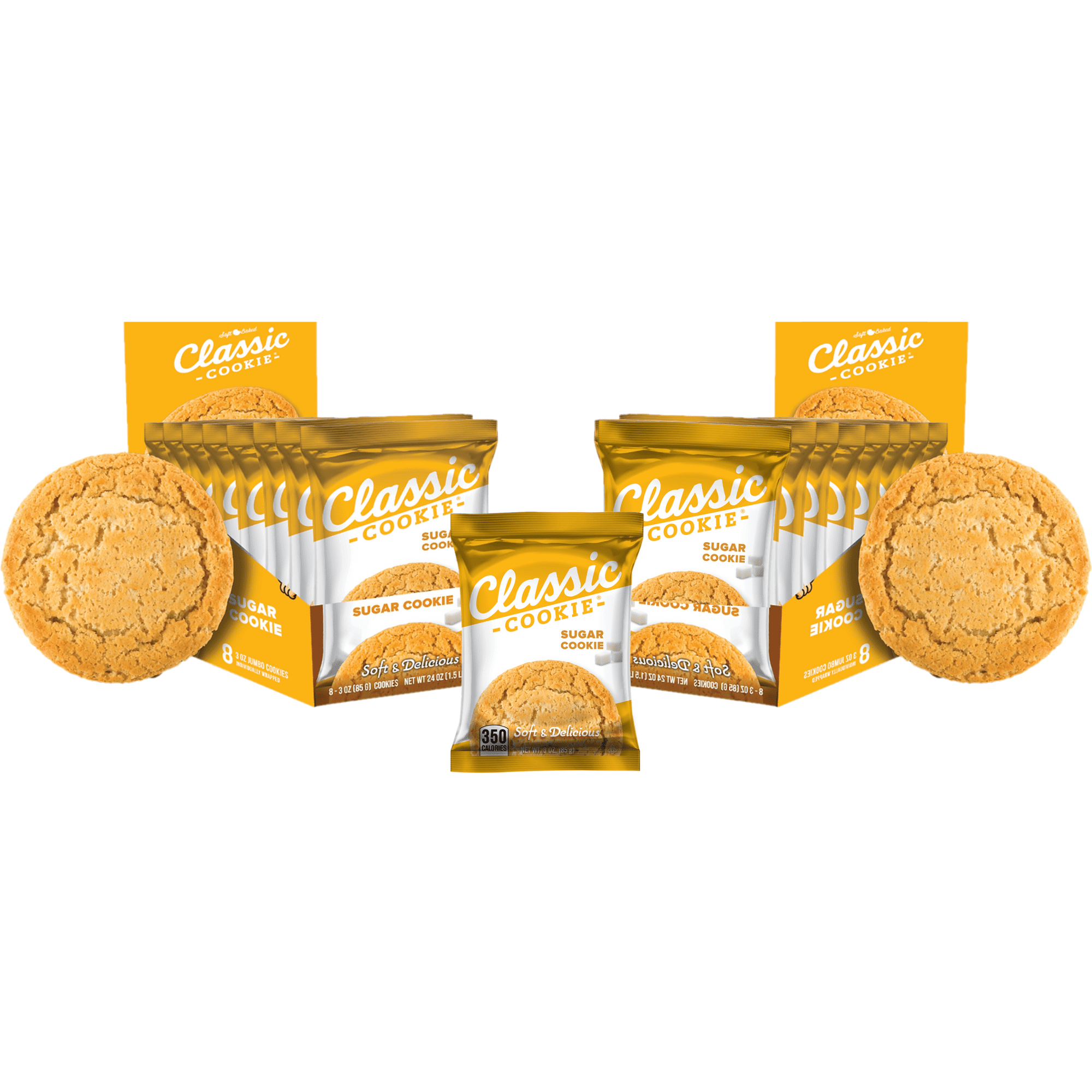Classic Cookie Soft Baked Sugar Cookies, 2 Boxes, 16 Individually ...