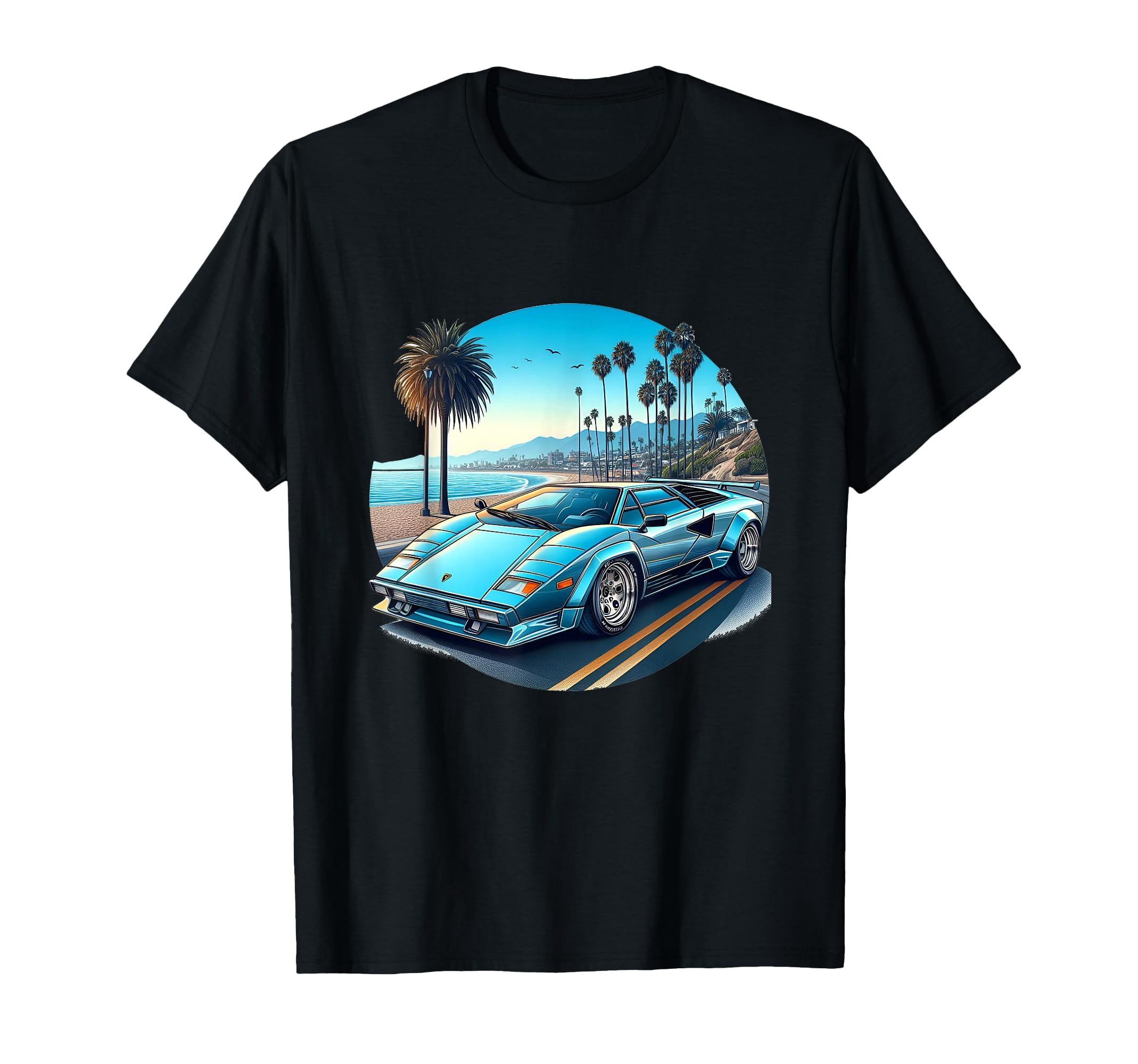 Classic Countach Italian Supercar Poster car Vice T-Shirt - Walmart.com