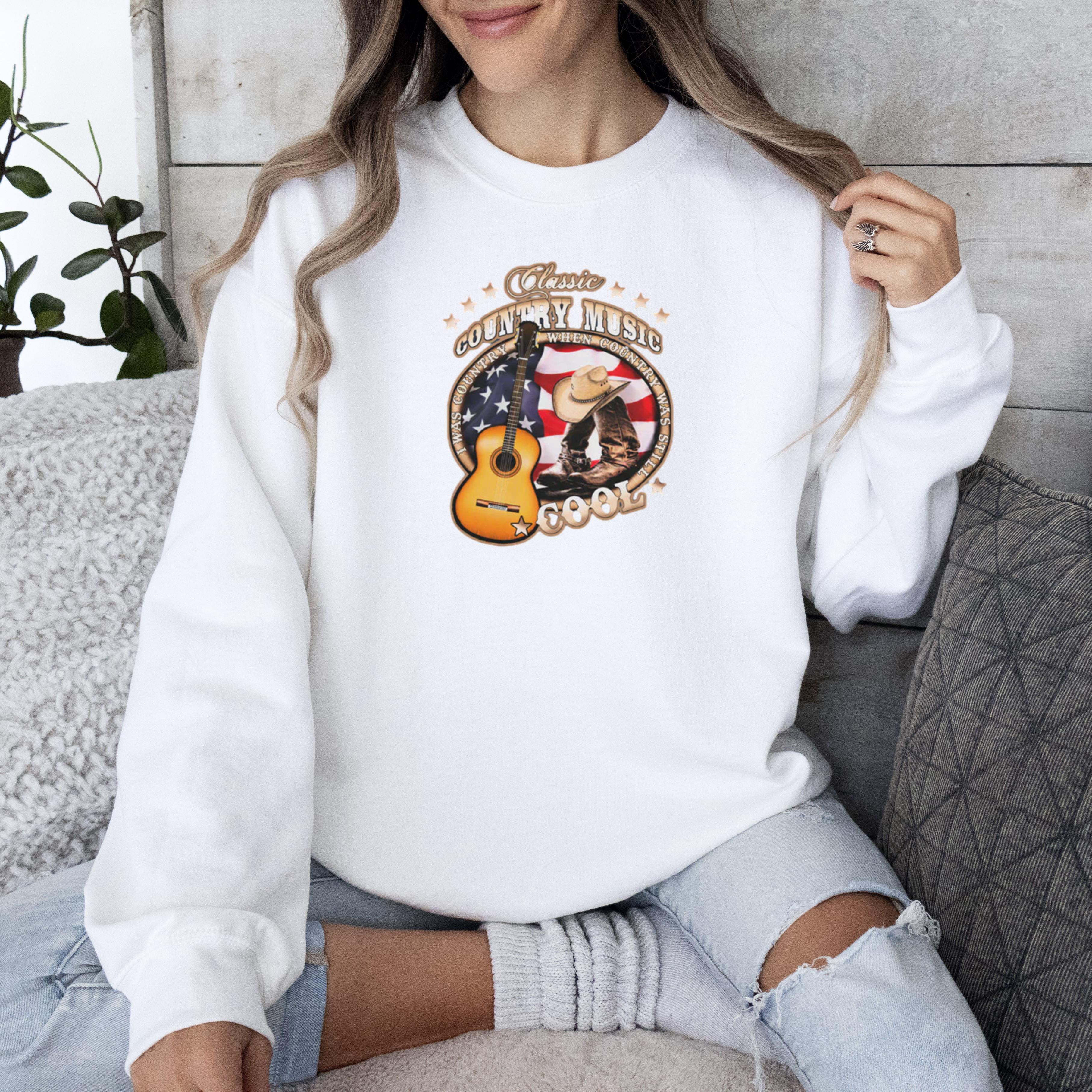 Classic Country Music SWEATSHIRT Retro Vintage Style For Music Lovers ...