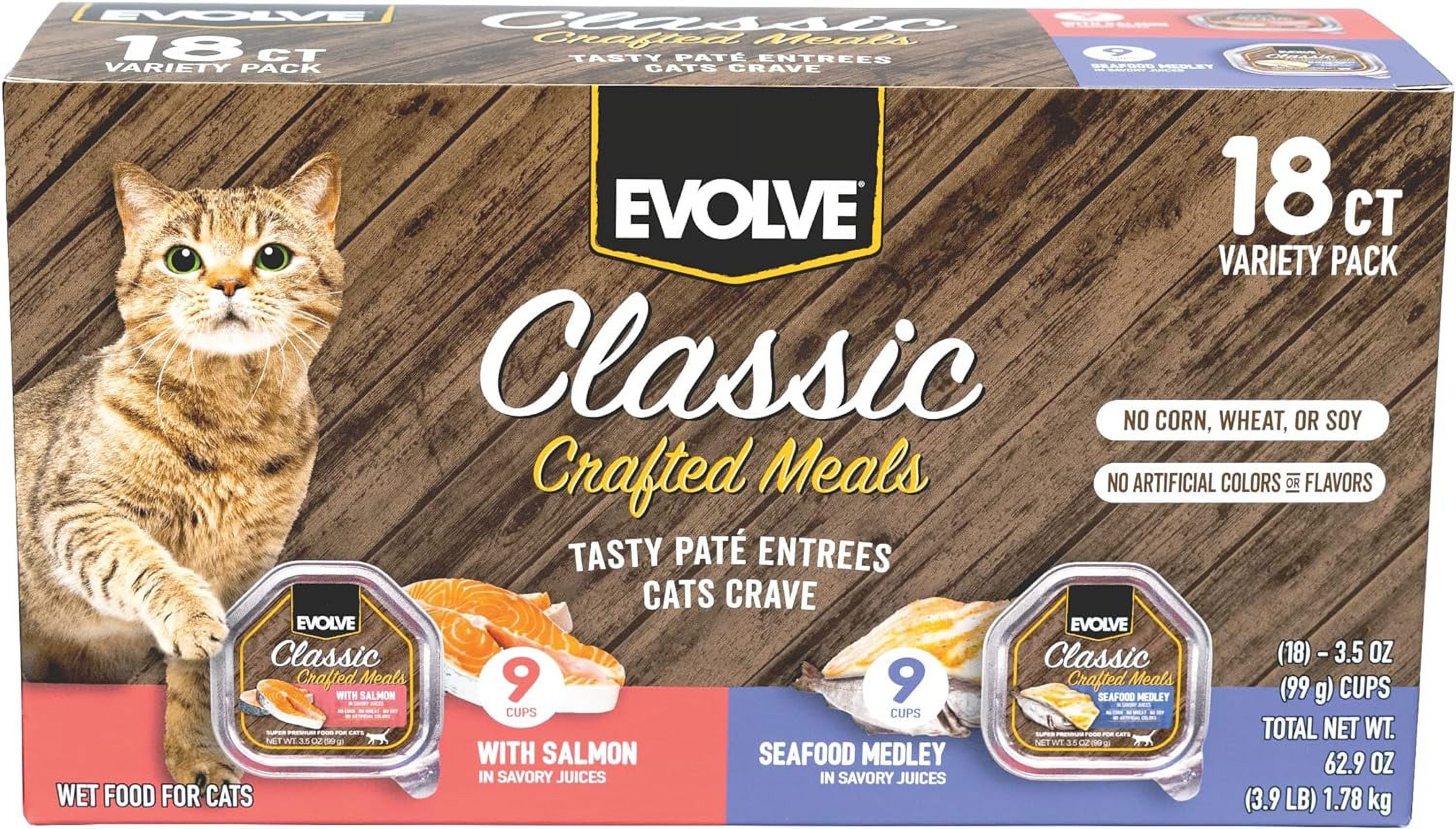 Classic Crafted Meals Cat Food Variety Pack with Salmon Recipe ...
