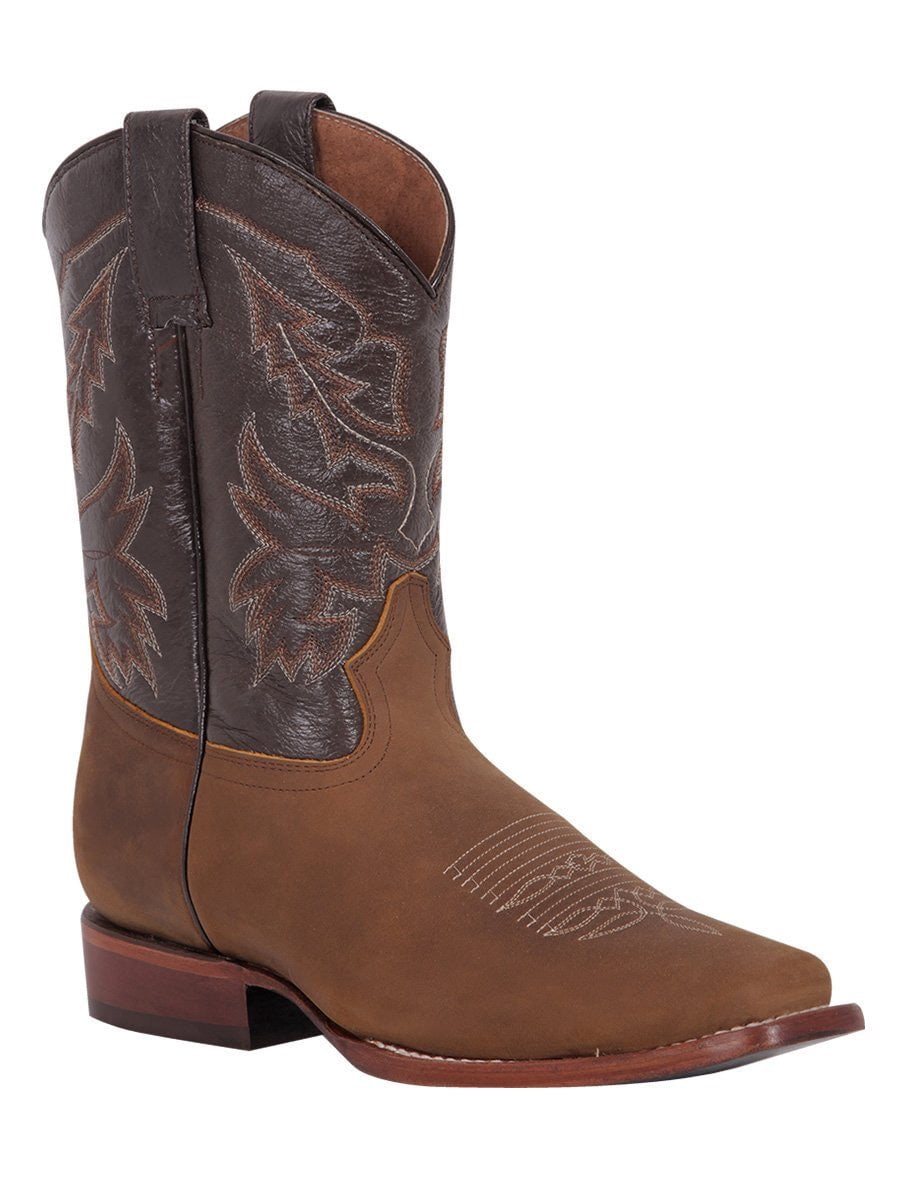 Classic Crazy Bovine Leather Rodeo Boots for Men 'El General' *TAN ...