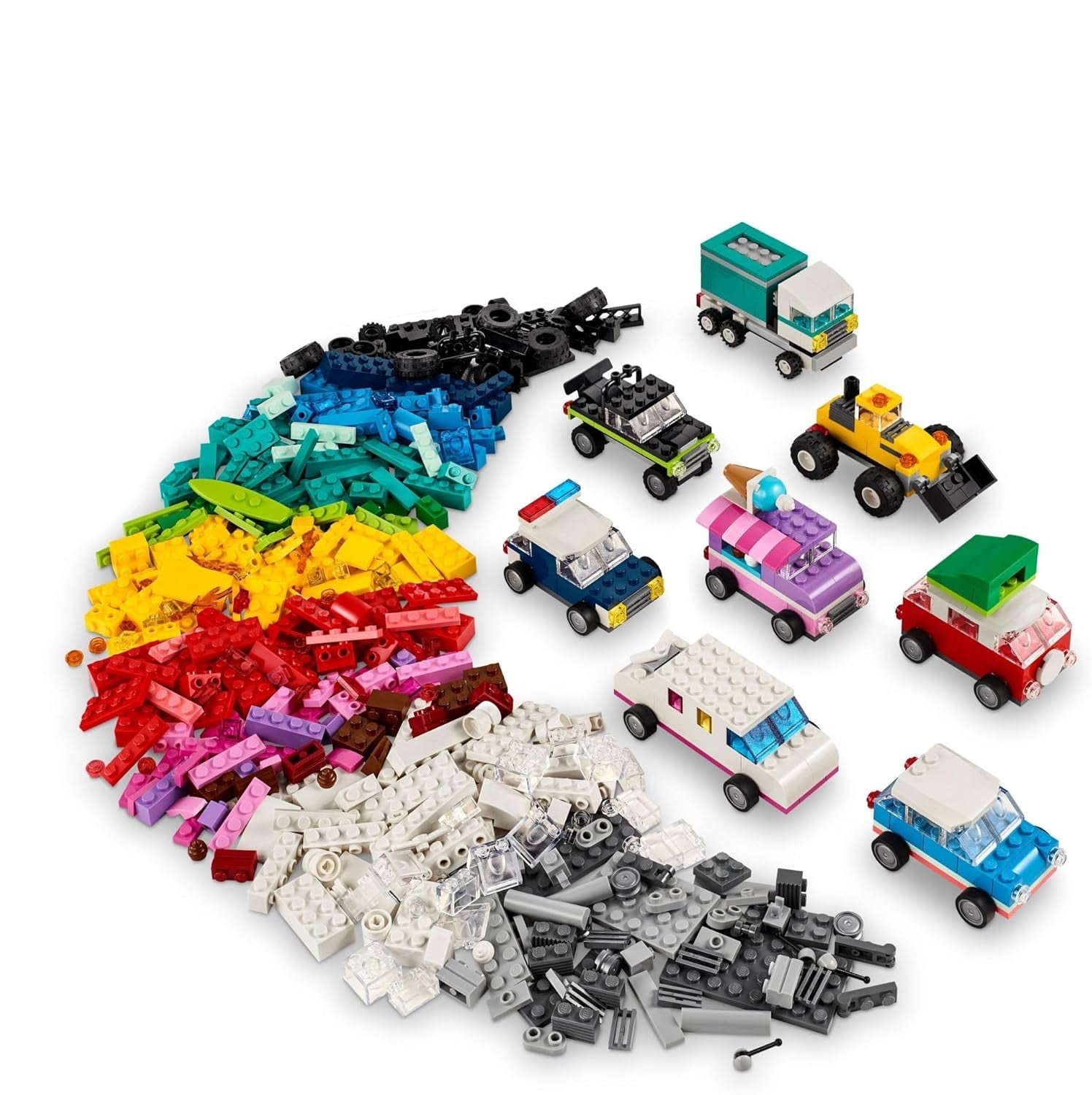 Classic Creative Vehicles, Colorful Building Blocks Set, Including Ice ...