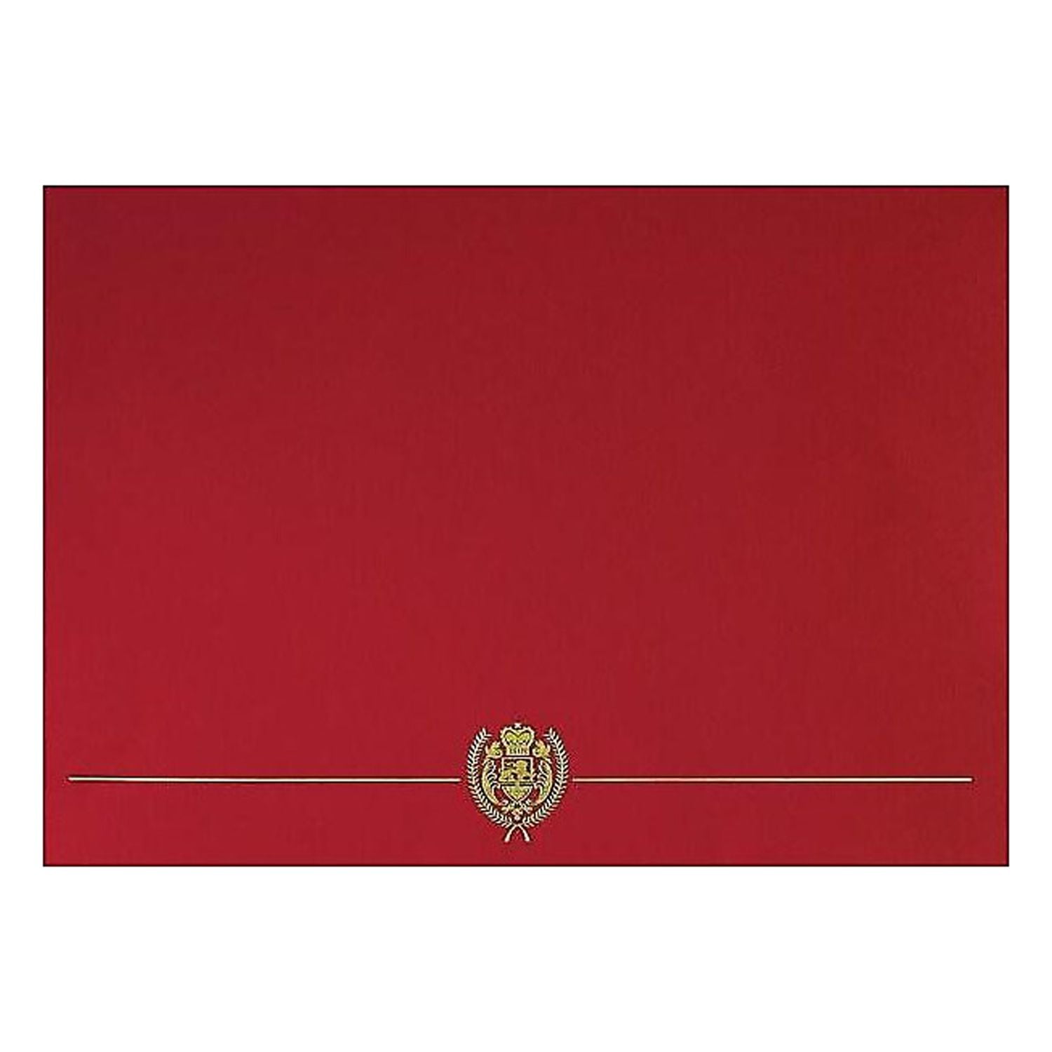 Classic Crest Certificate Covers, 9.38 X 12, Red, 5/pack | Bundle of 5 ...