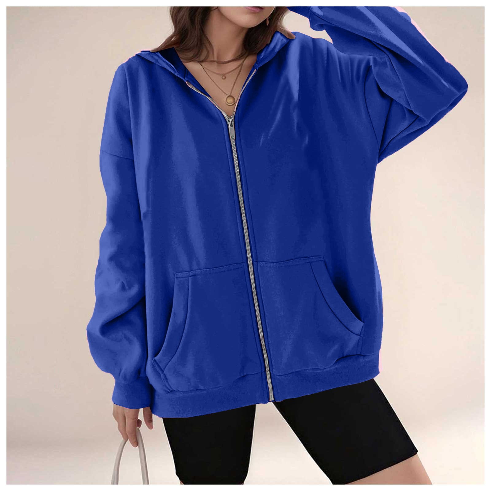 Classic Crewneck Sweatshirts for Women Embroidery Blank Loose Fit ...