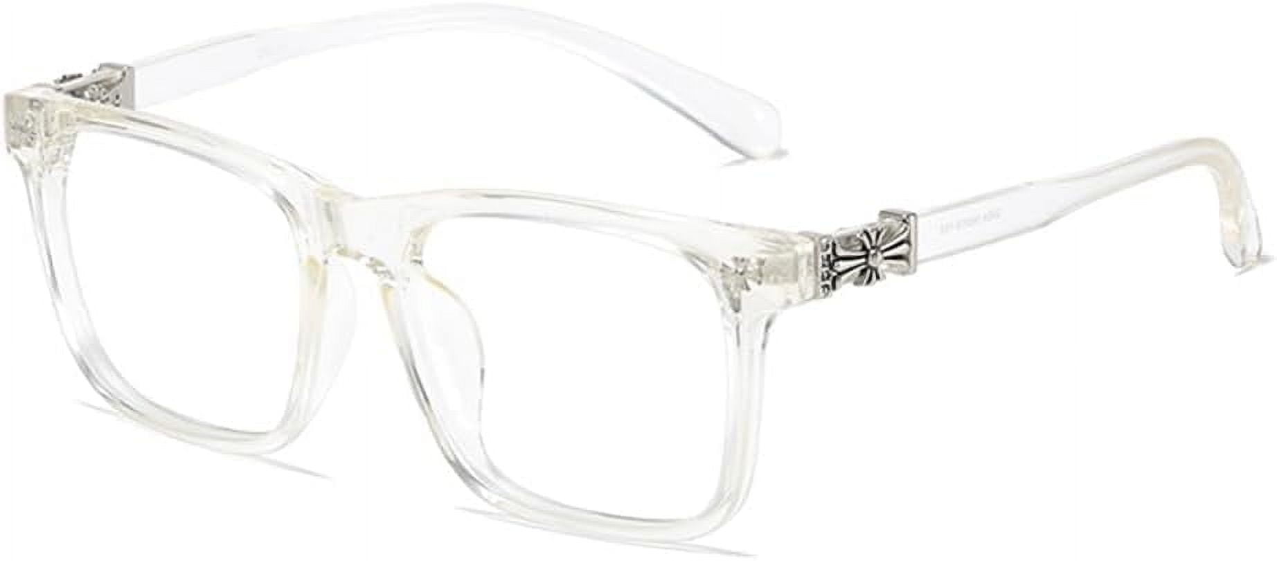 Classic Cross Non-prescription Clear Lens Eyeglasses for Man Women ...