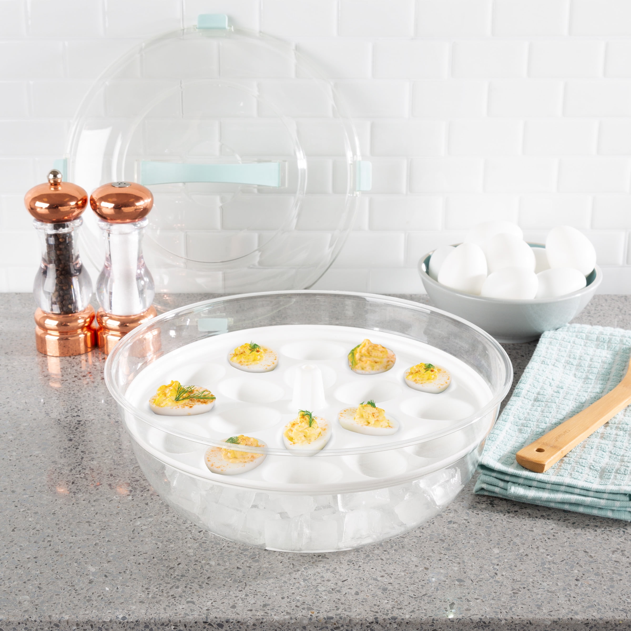 Classic Cuisine Cold Appetizer Tray-4-in-1 Chilled Platter with Ice ...