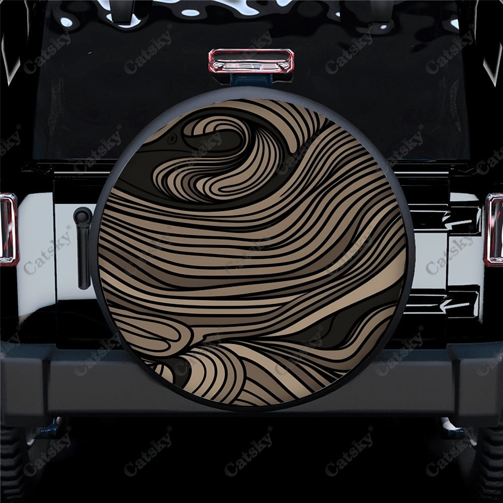 Classic Curves Swirl Sleek Polyester Universal Spare Wheel Tire Cover ...