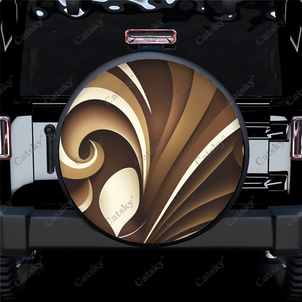 Classic Curves Swirl Sleek Polyester Universal Spare Wheel Tire Cover ...