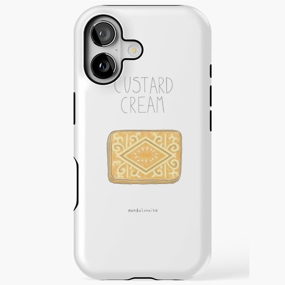 Classic Custard Cream Biscuit Cookie Design iPhone Case 11 through 17 ...