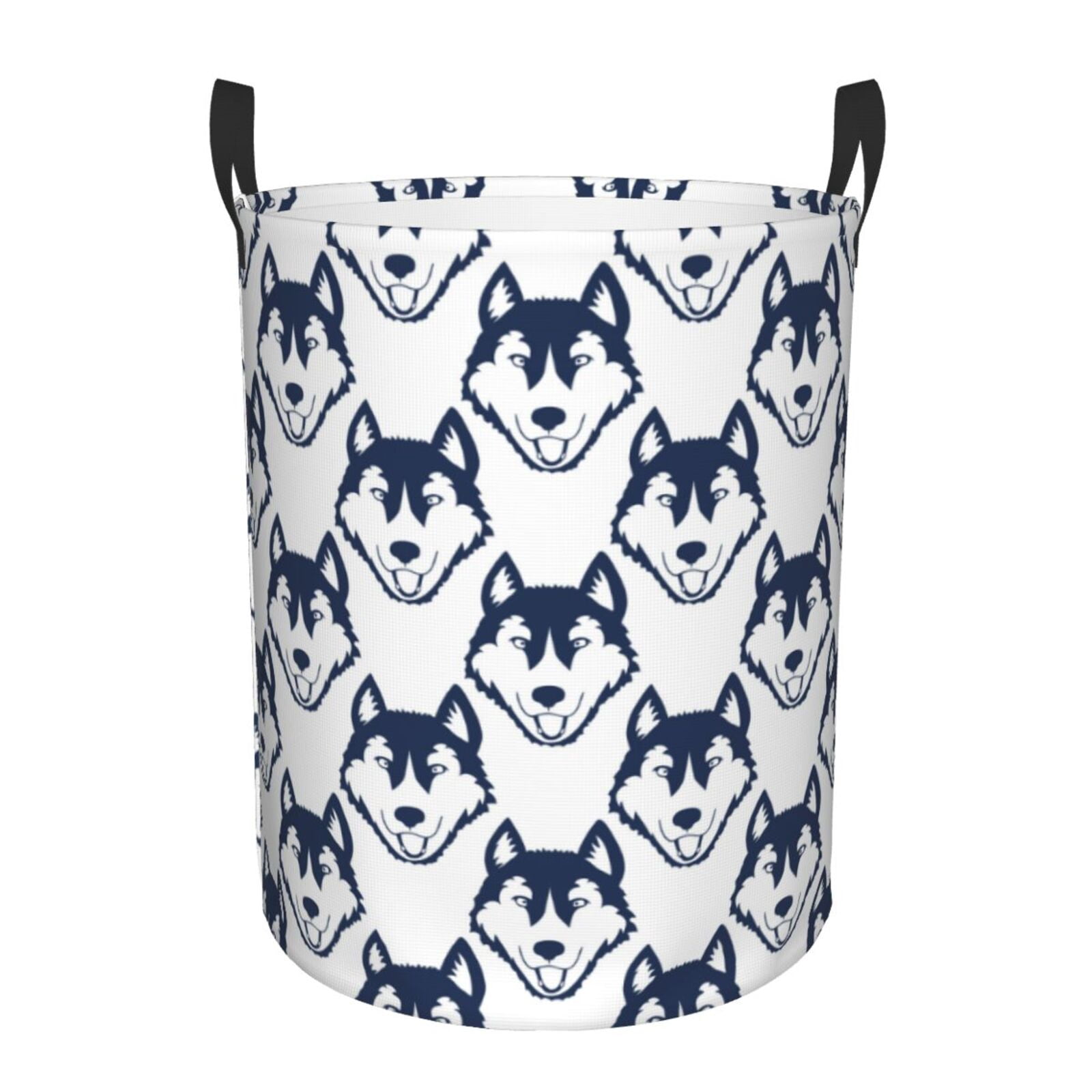 Classic Cute Cartoon Husky Funny Laundry Basket with Handles ...