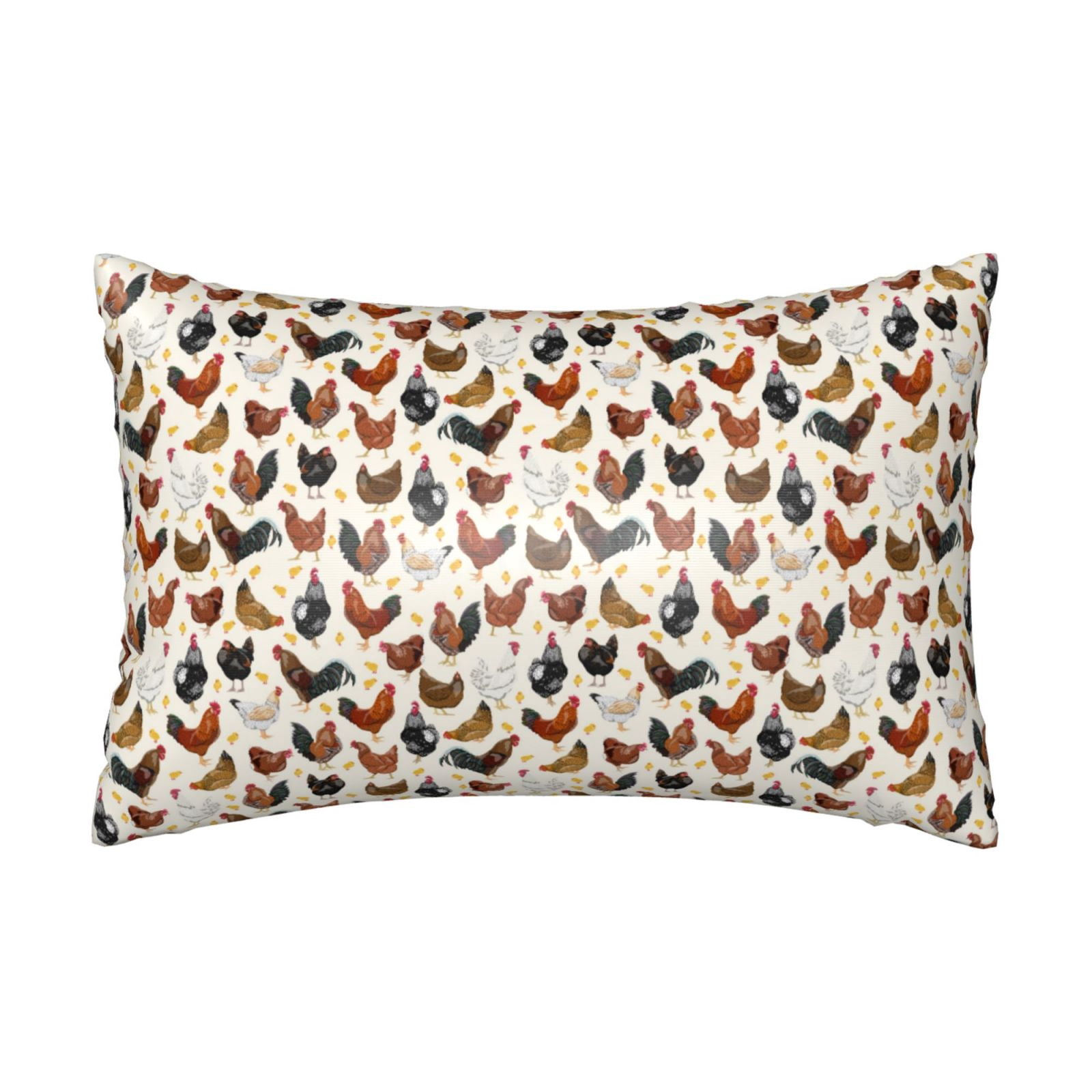 Classic Cute Cock Chick Satin Pillowcase With Zipper For Hair And Skin