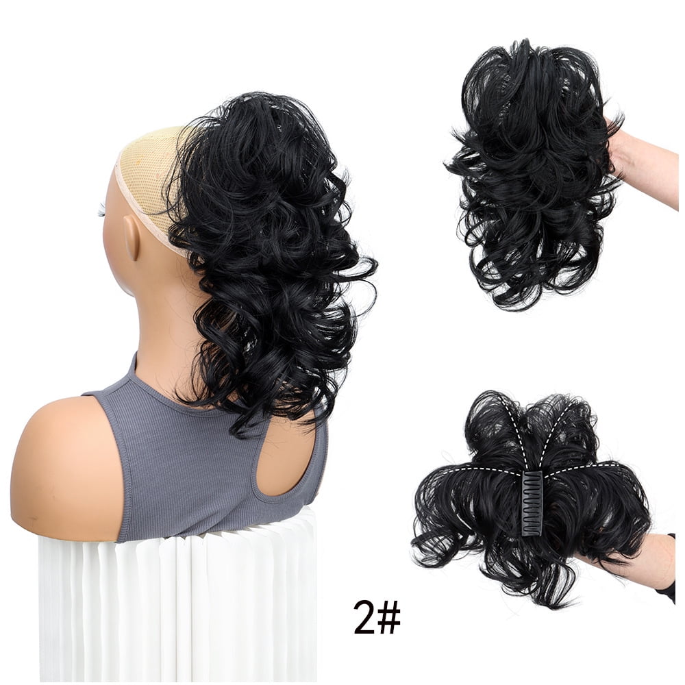 Classic Cute Curly Hair Ponytail Wig Grip Adjustable Stick Curly Hair ...