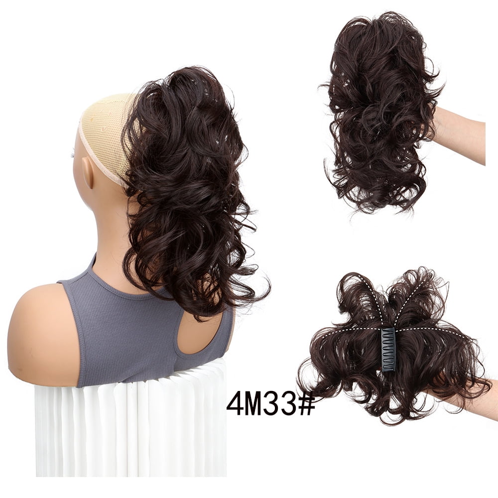 Classic Cute Curly Hair Ponytail Wig Grip Adjustable Stick Curly Hair ...