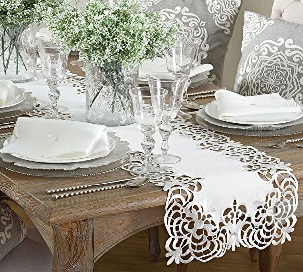 Classic Cutwork Design Table Runner, 16"x72" - Walmart.com