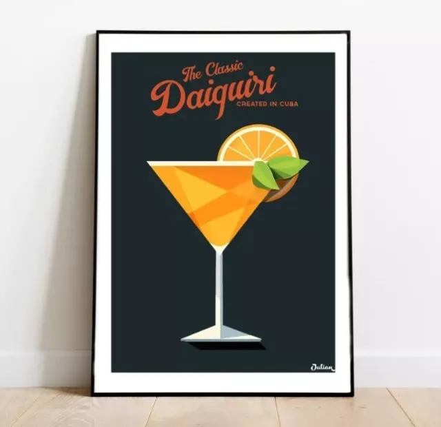 The Classic Daiquiri Cocktail Poster - Matte Vertical Posters NO FRAMED ...