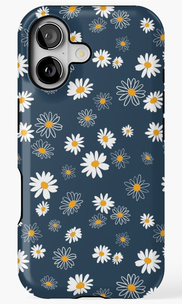 Classic Daisies White Flower Floral Art Phone Case for iPhone 11 12 13 ...