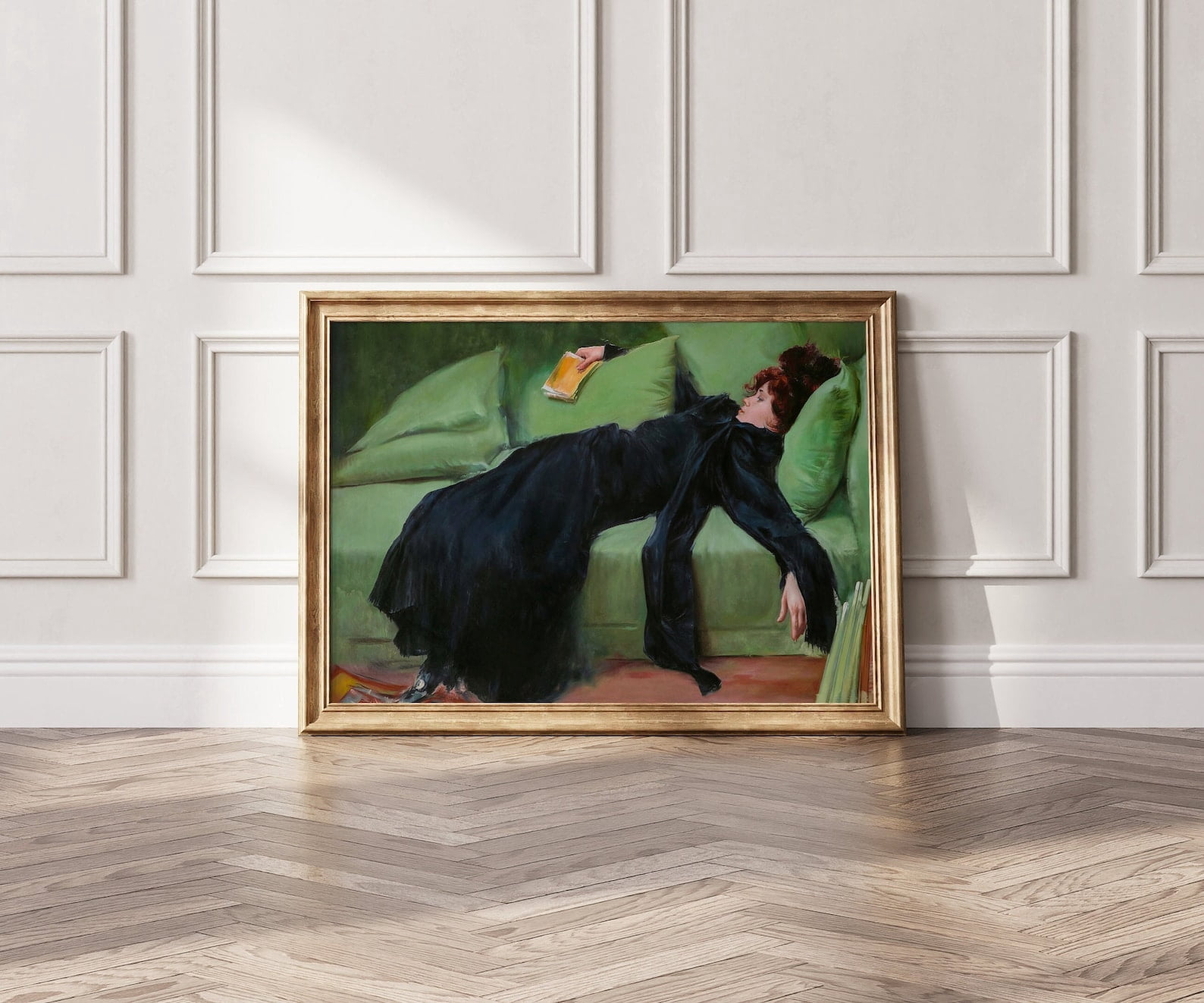 Classic Dance Scene Artwork Print, Decorative Figurative Illustration ...