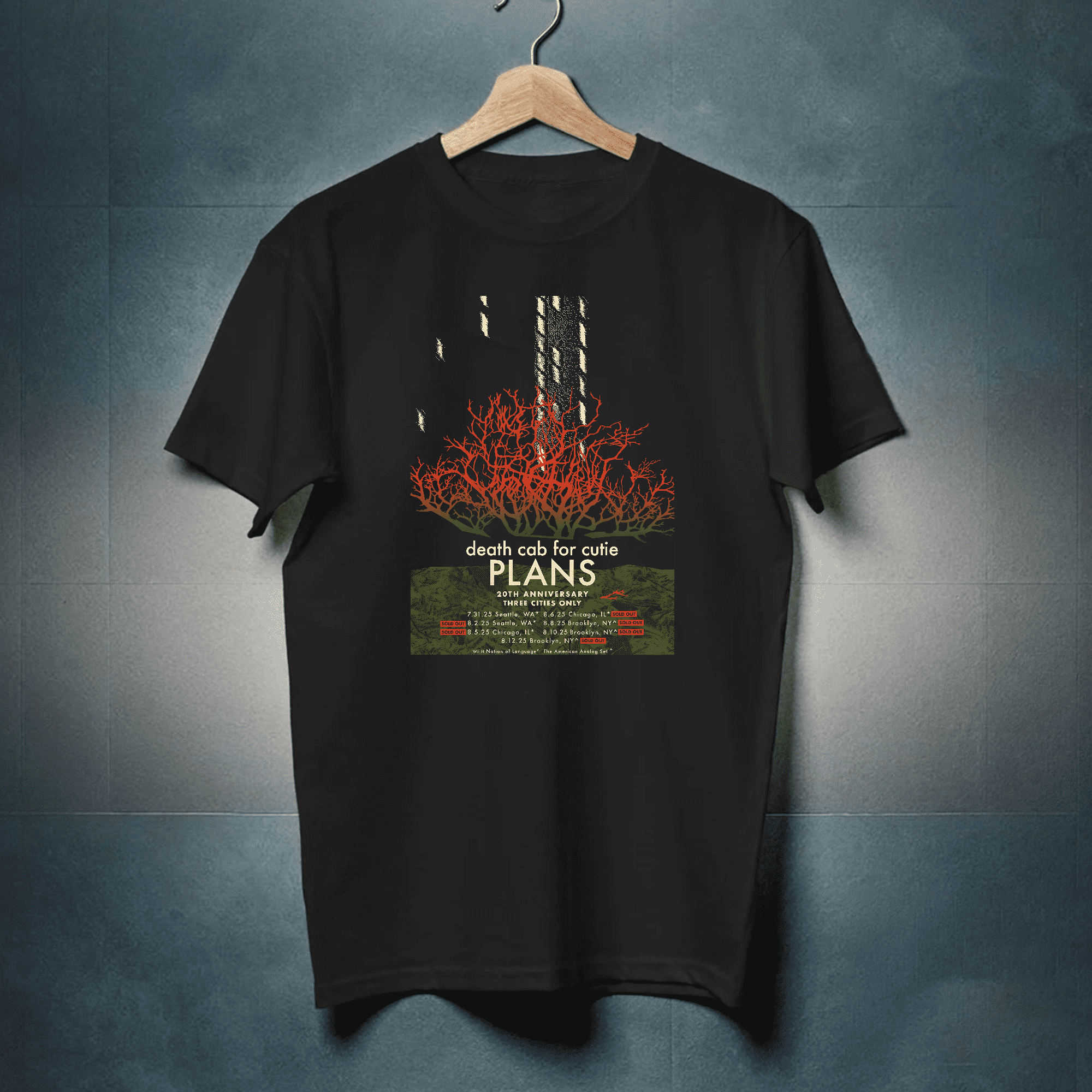 Classic Death Cab for Cutie T-Shirt 1 Side Size S-5XL Short Sleeve ...