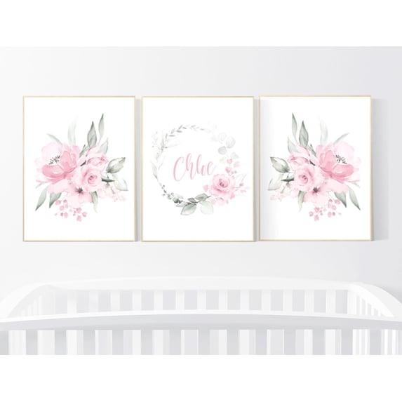 Classic Decorative Design Floral Nursery Collection 4 Poster, Set 3 ...
