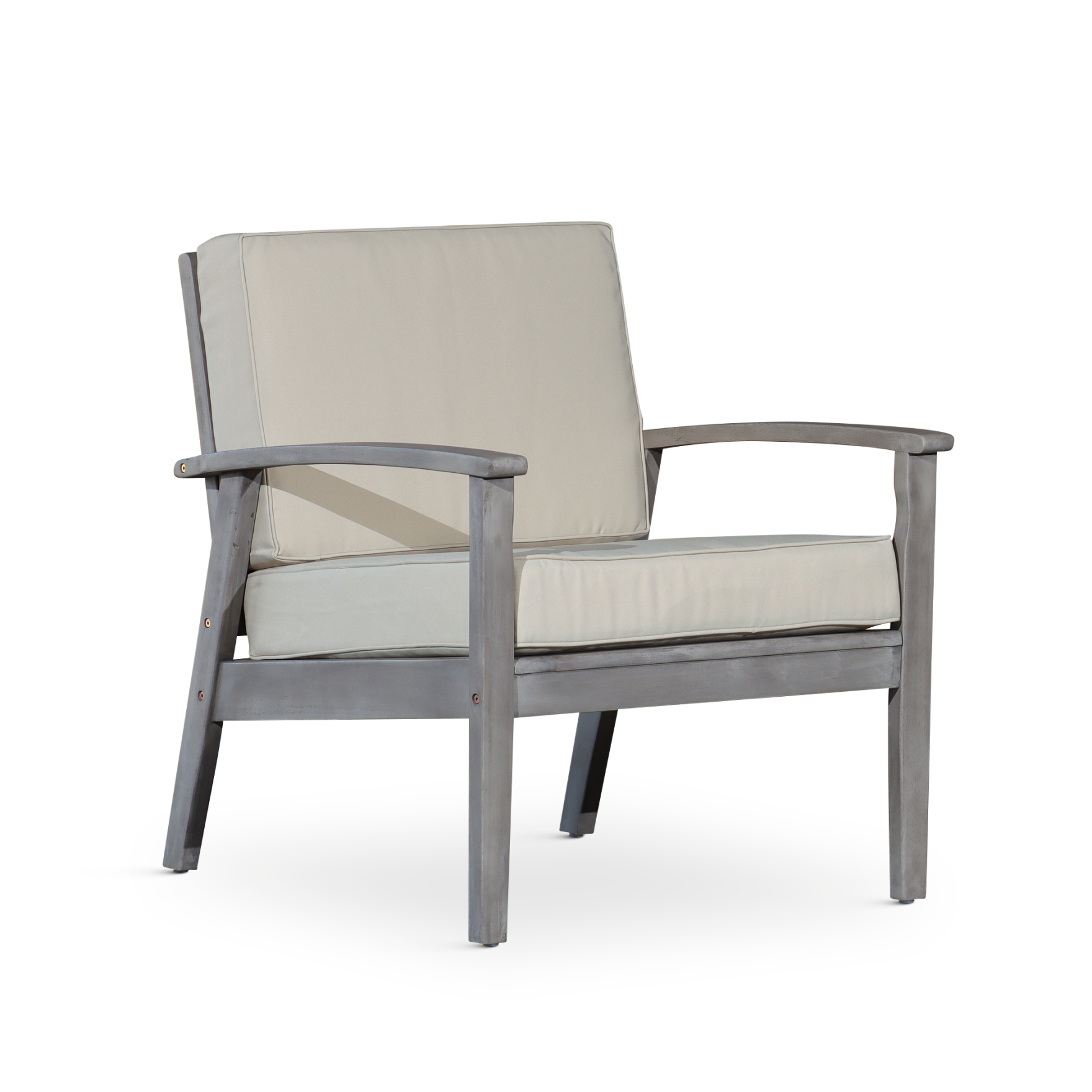 Classic Deep Seat Eucalyptus Chair With Wooden Frame And Soft Cushion ...