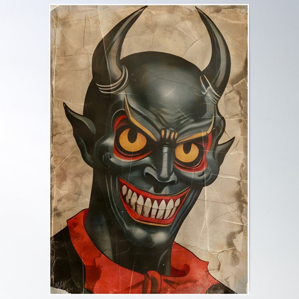 Classic Devil Poster Wall Art, Modern Wall Decor For Living Room ...