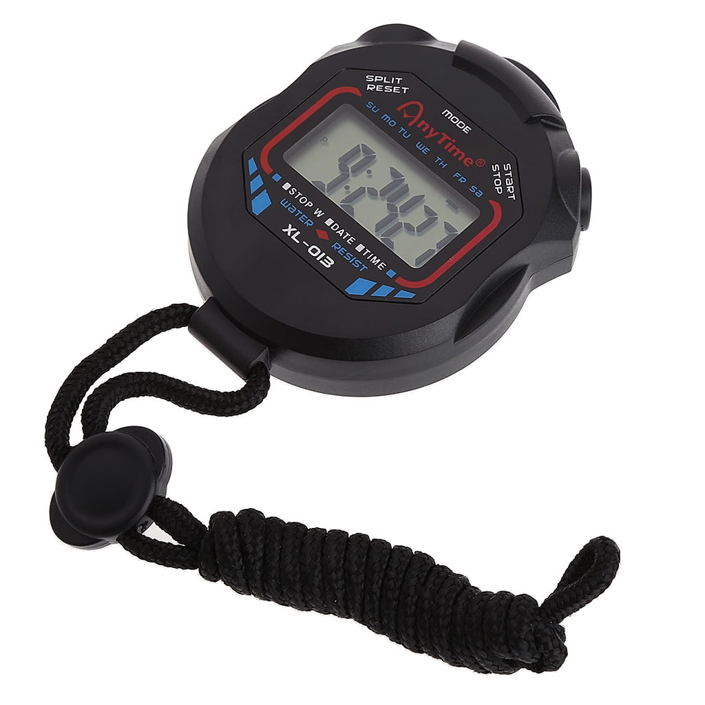 Classic Digital Handheld LCD Chronograph Sports Stopwatch Timer for w ...