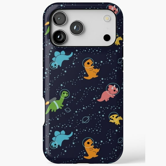Classic Dinosaurs in Space Pattern Artwork Phone Case Compatible across ...