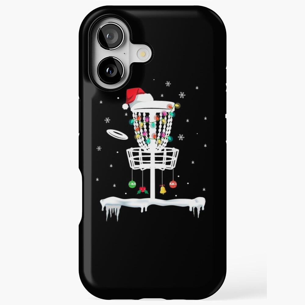 Classic Disc Golf Funny Frisbee Holiday Lights Case for iPhone 17 11 12 ...