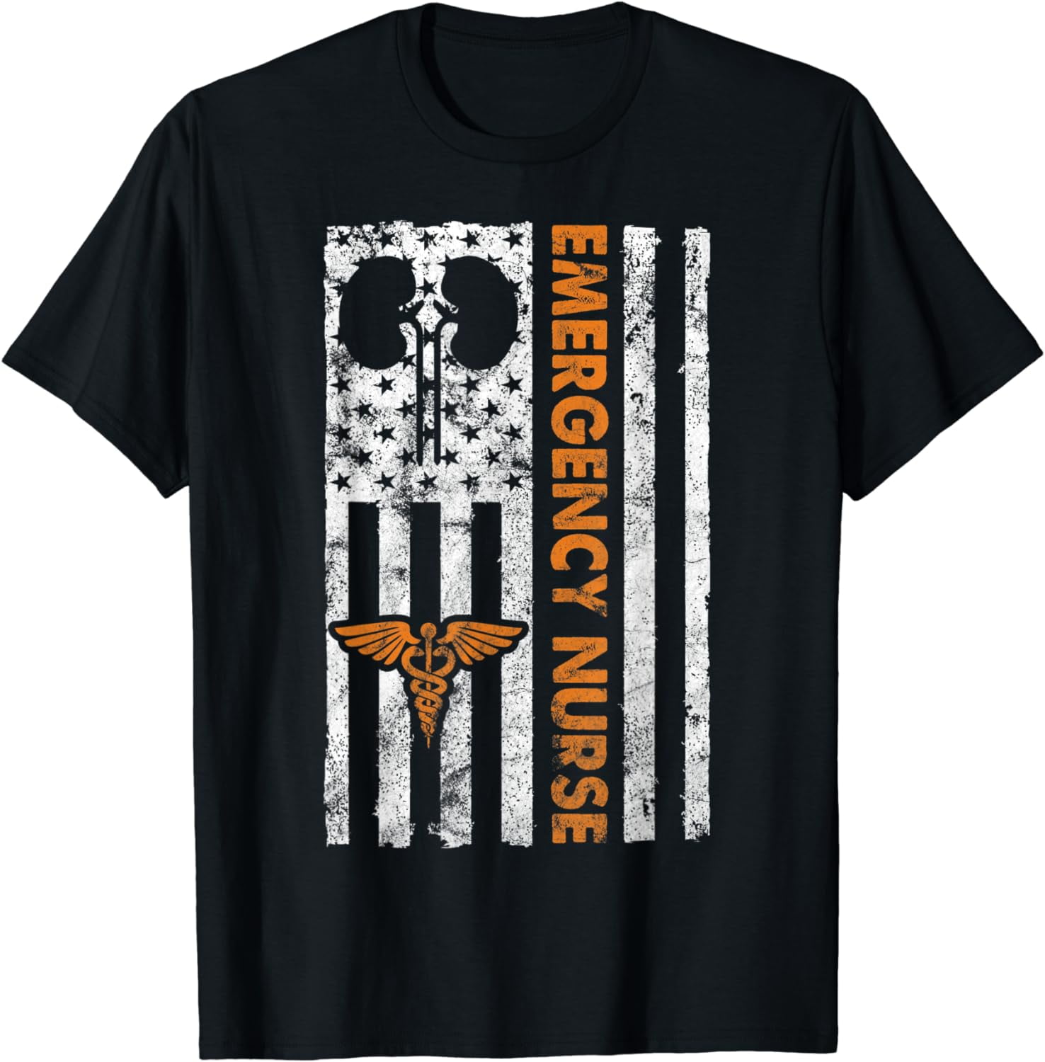 Classic Distressed Flag Shirt for Emergency Room ER Nurses T-Shirt ...