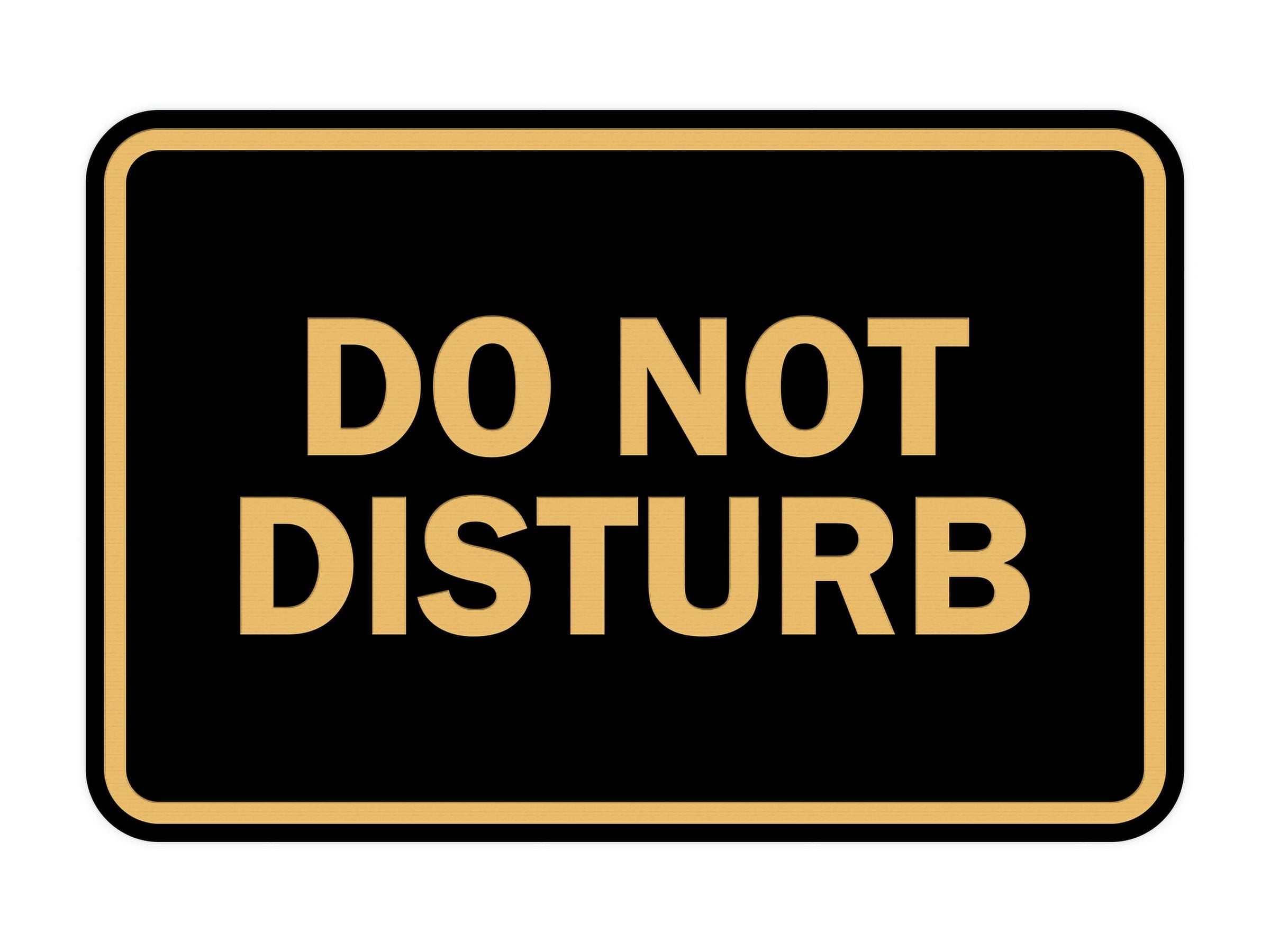 Classic Do Not Disturb Sign (Black /Gold) - Small - Walmart.com