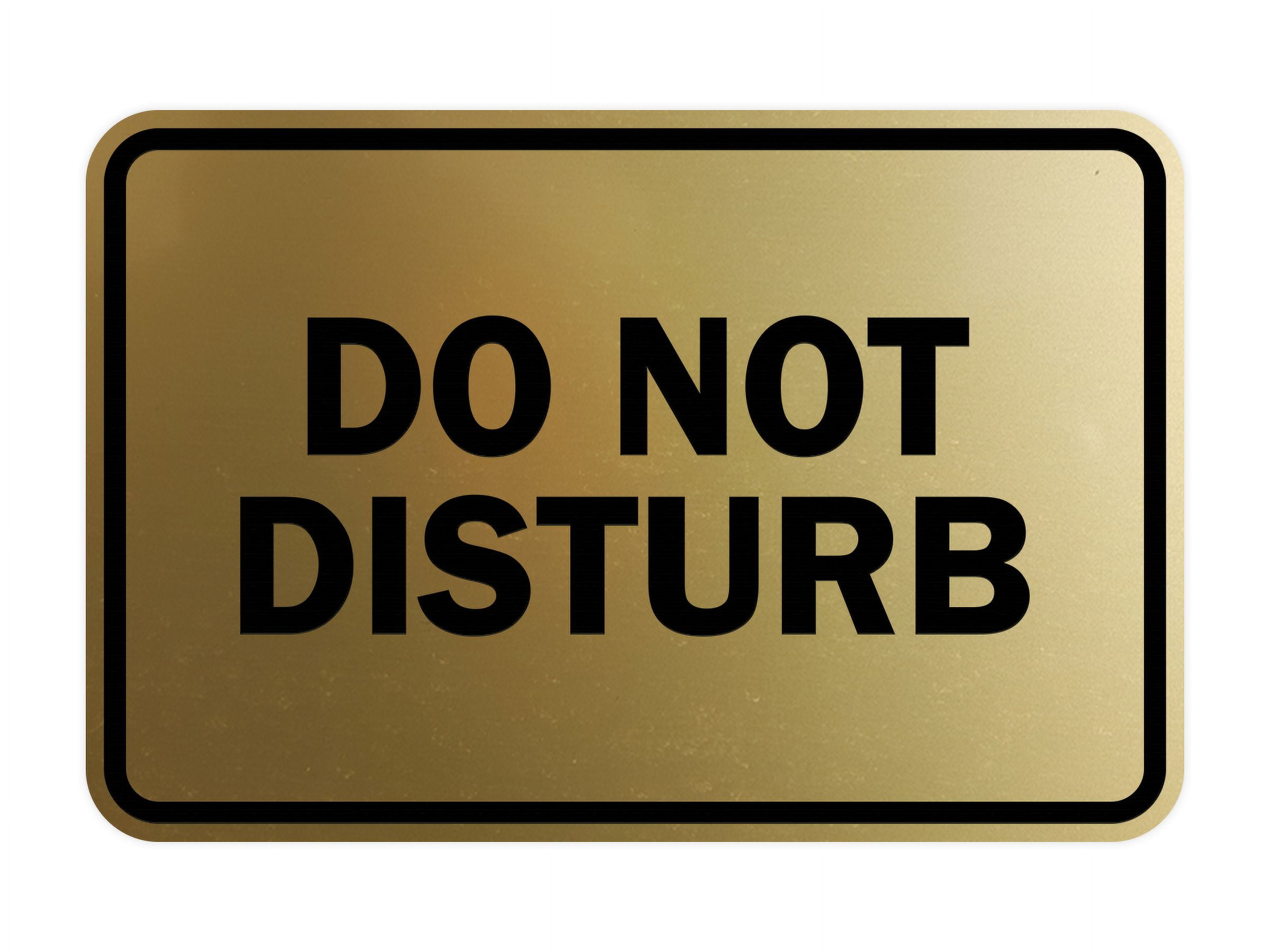 Classic Do Not Disturb Sign (Brushed Gold) - Large - Walmart.com