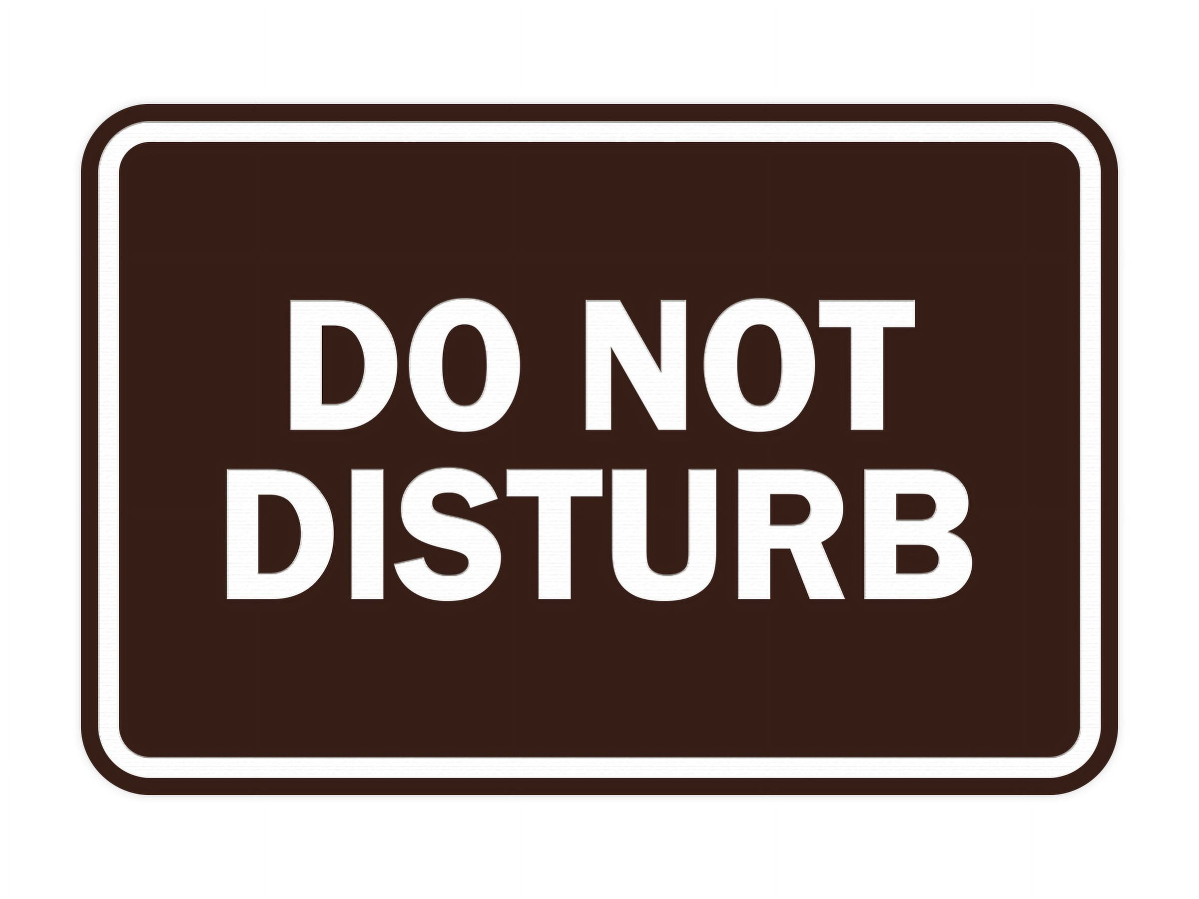 Classic Do Not Disturb Sign (Dark Brown) - Large - Walmart.com