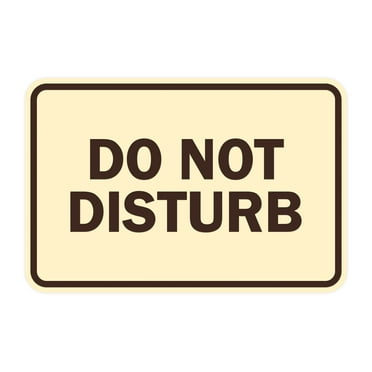 Portrait Round Please Do Not Disturb Sign (White/Red) - Large - Walmart.com