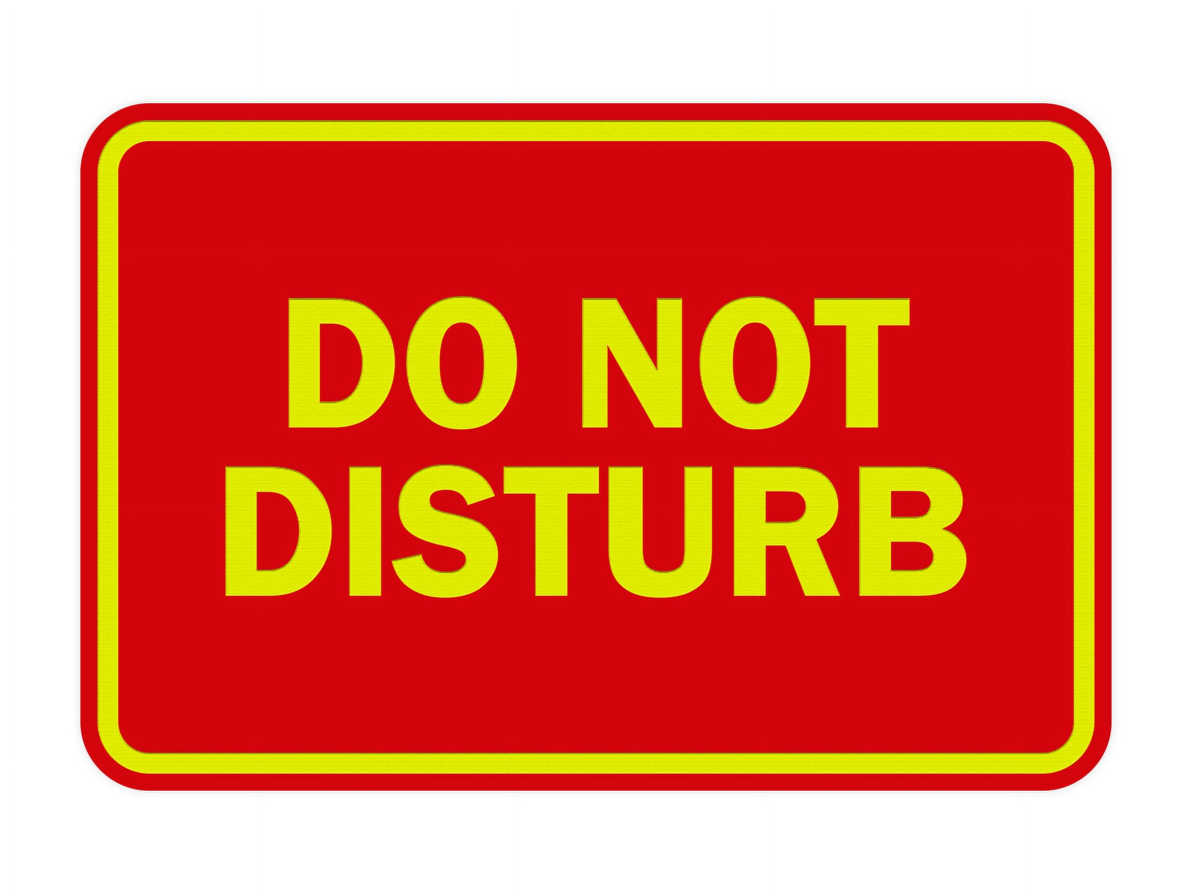 Classic Do Not Disturb Sign (Red/Yellow) - Small - Walmart.com