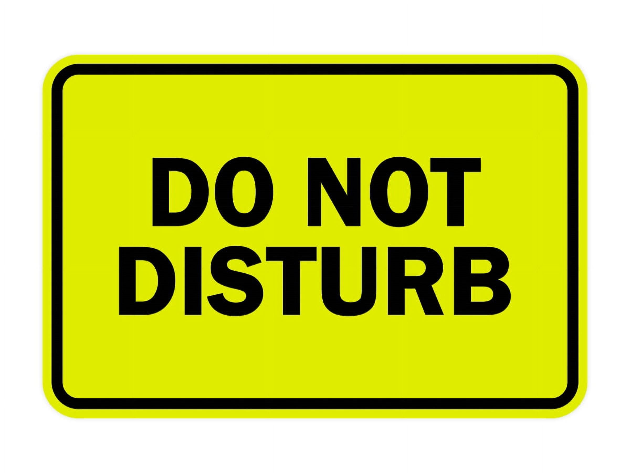 Classic Do Not Disturb Sign (Yellow / Black) - Medium - Walmart.com