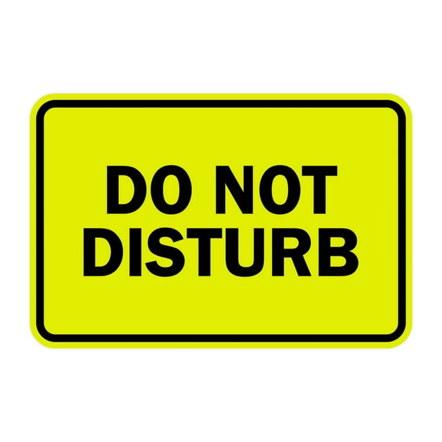 Classic Do Not Disturb Sign (Yellow / Black) - Small - Walmart.com