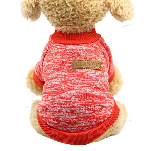 Classic Dog Sweater Warm Winter Clothes Cozy Puppy Pet Apparel ...