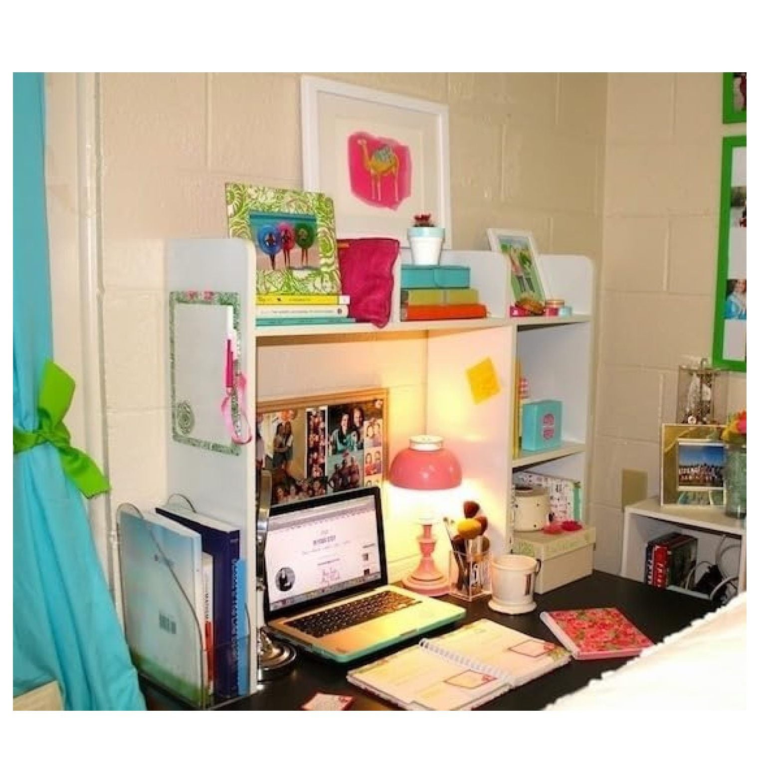 Classic Dorm Desk Bookshelf - White - Walmart.com