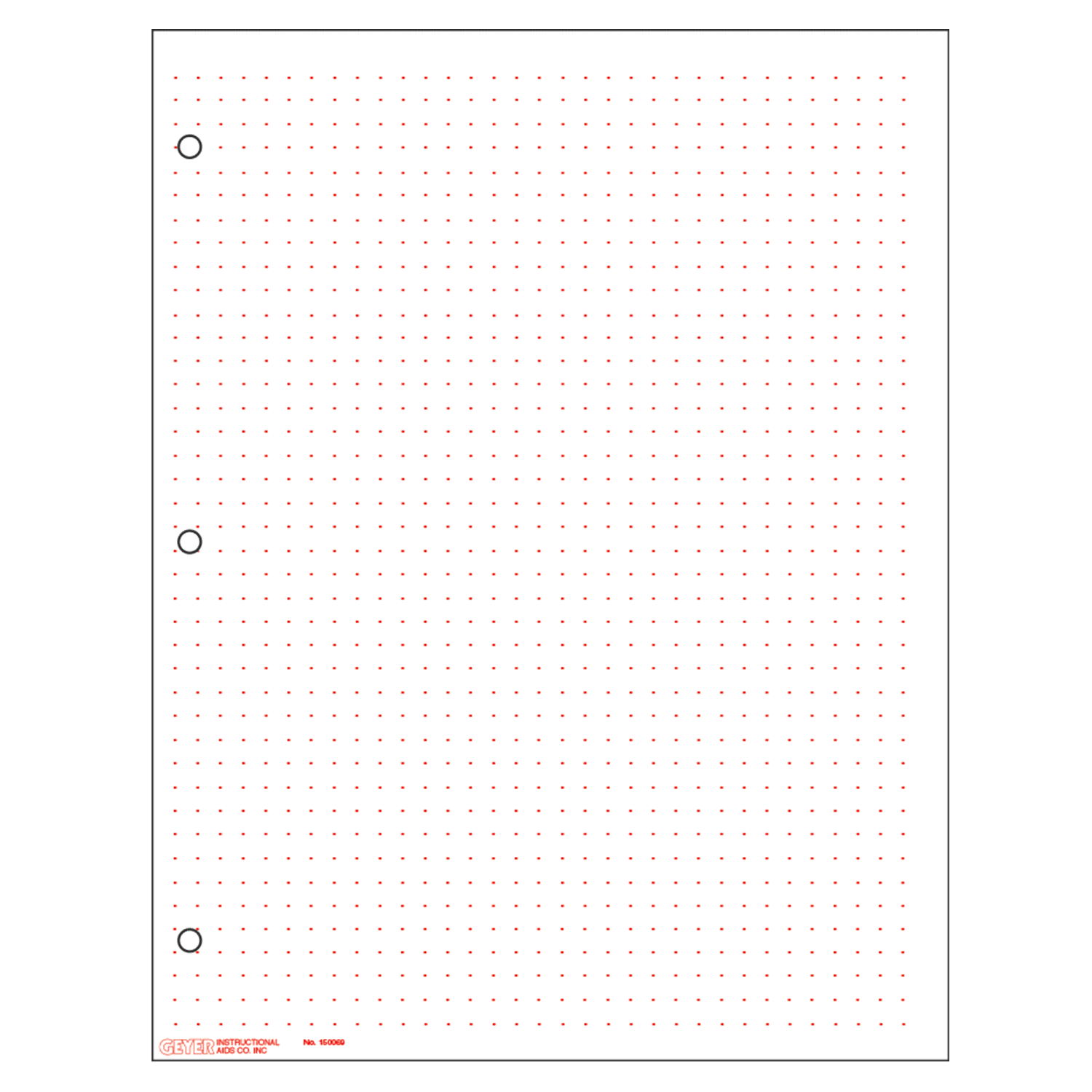 Classic Dot Graph Paper, 1/4" Squares Red, Double Sided, 500 Sheet Ream ...
