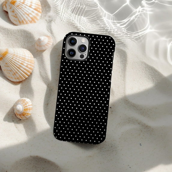 Classic Dots Black Polka Slim Shockproof Chic Pattern Case with iPhone ...
