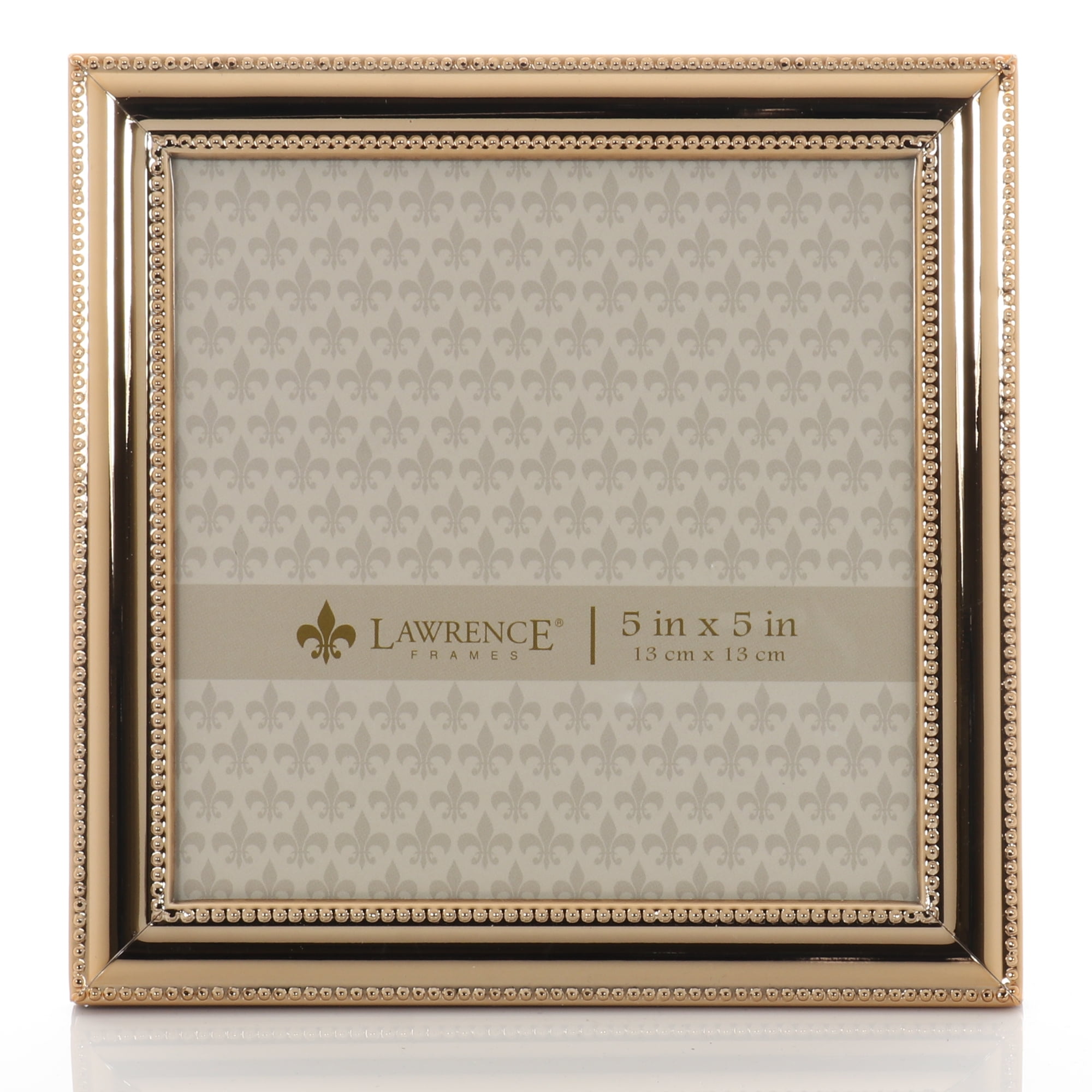 Classic Double Beaded Picture Frame 5x5 Gold - Walmart.com