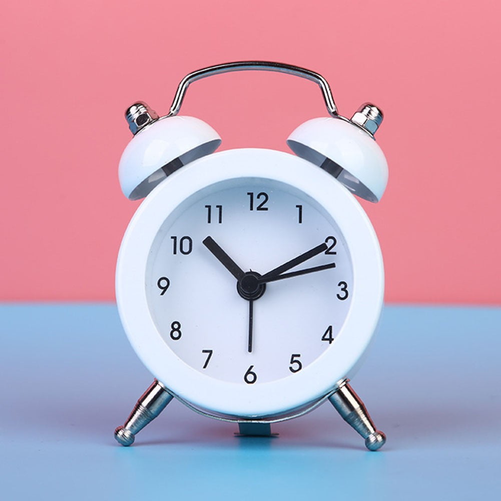 Classic Double Bell Alarm Clock for Bedroom with Quartz Movement ...