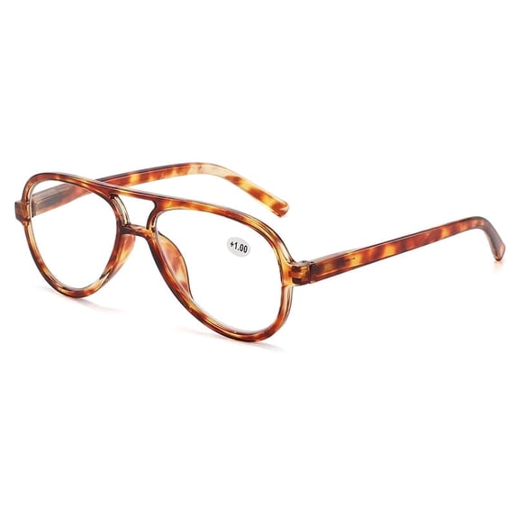 Classic Double Bridge Tortoiseshell Readers, Clear Lens Lightweight ...