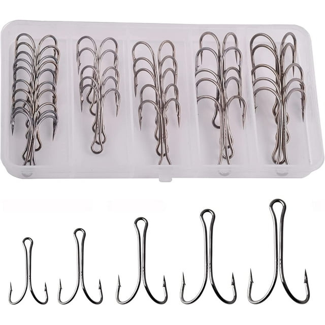Classic Double Fishing Hooks Kit 30pcs Frog Hooks Fly Tying Fishing ...