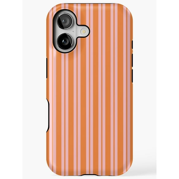 Classic Double Stripe Earthy Groovy Pattern iPhone Case 11 12 13 14 15 ...