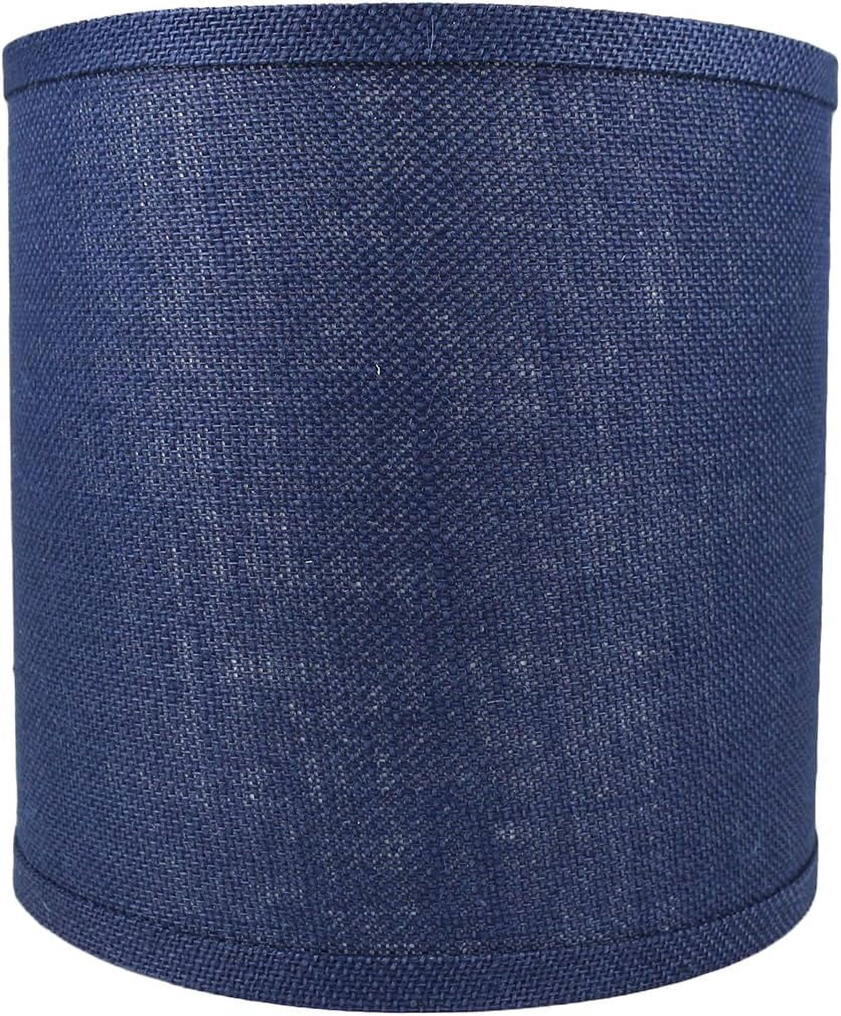 Classic Drum Burlap Lampshade, Spider-Fitter, 10 inch Square, Navy Blue ...